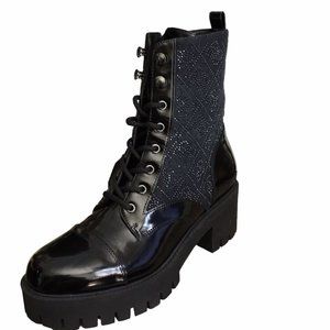 Guess | Shoes | Guess Waitea Womens Black Combat Lace Up Platform Boots ...